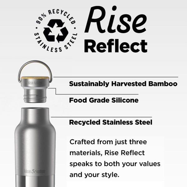 Plastic-Free Insulated Water Bottle, Rise Reflect 16oz | Klean Kanteen